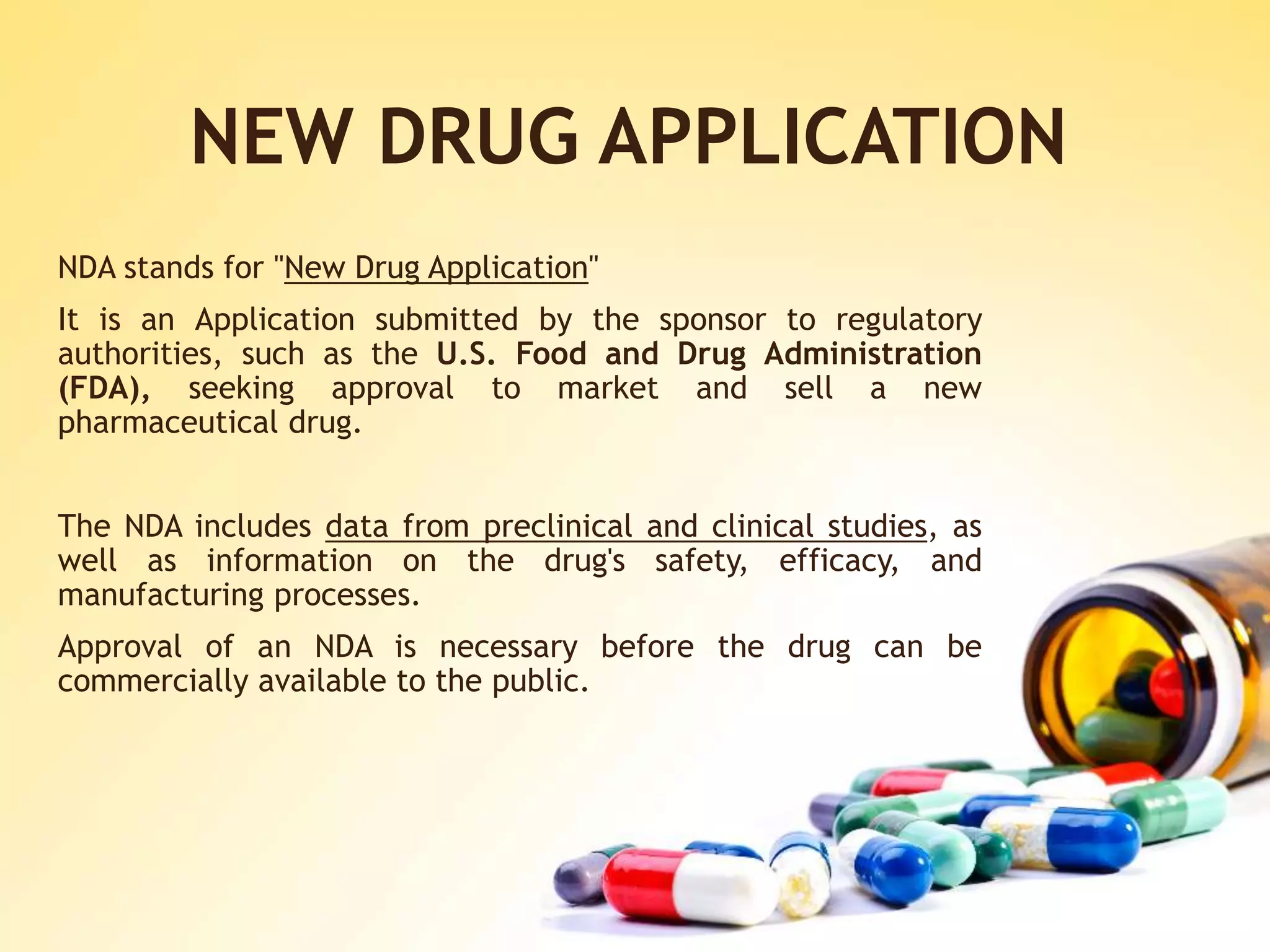 NDA- New Drug Application process.pptx | Pharmaceutical Industry | Industries