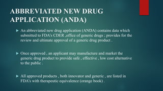 NDA and ANDA regulatory approval process | PDF