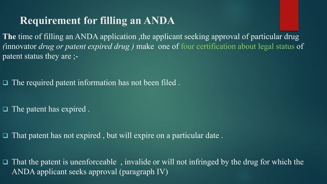 NDA and ANDA regulatory approval process | PDF | Pharmaceutical ...
