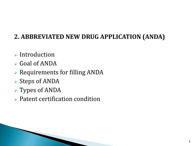 NDA and ANDA regulatory approval process | PPTX | Pharmaceutical ...