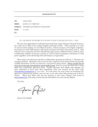 Nda Memorandum | DOCX