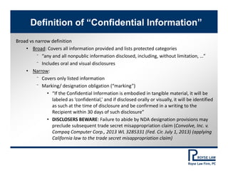 PAABA Business Law Section NDA Misssteps and Surprises | PPT