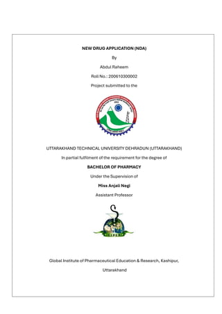 New Drug Application Project Work (NDA) | PDF
