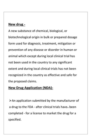 New Drug Application Project Work (NDA) | PDF