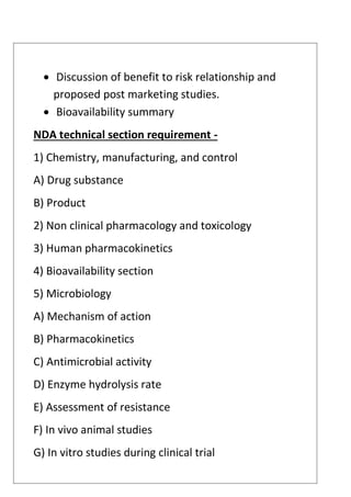 New Drug Application Project Work (NDA) | PDF