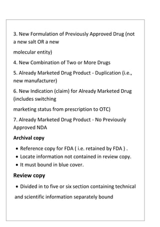 New Drug Application Project Work (NDA) | PDF