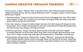 "Ndasmu Etik" kata Prabowo dalam acara internal, 2023 | PDF