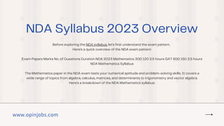 NDA Syllabus 2023 | PDF