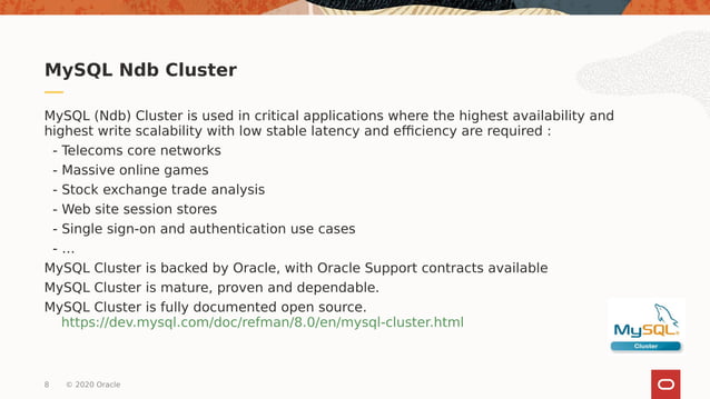 MySQL Cluster 8.0 tutorial | PDF
