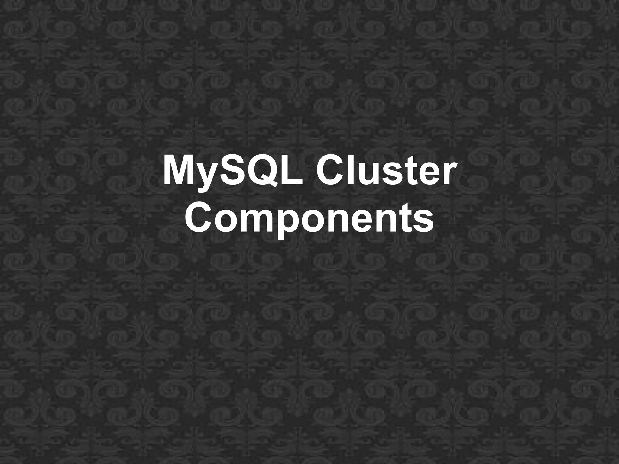 Ramp-Tutorial for MYSQL Cluster - Scaling with Continuous Availability | PPT