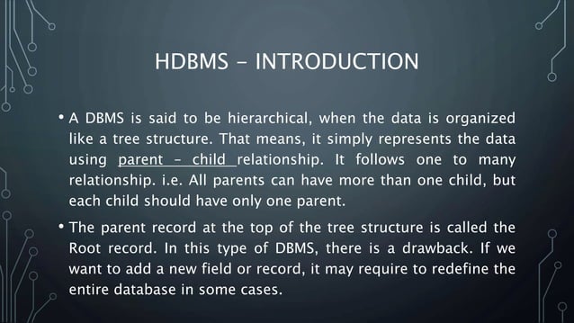 Ndbms & hdbms | PPTX | Databases | Computer Software and Applications