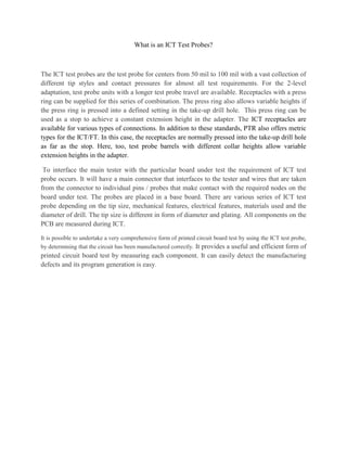 Ict test probes | PDF