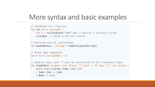 Designing Nullable Reference Types in F# | PPT