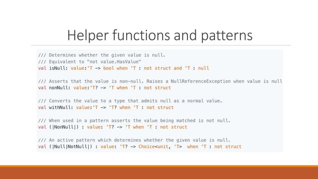 Designing Nullable Reference Types in F# | PPT