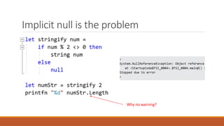 Designing Nullable Reference Types in F# | PPT
