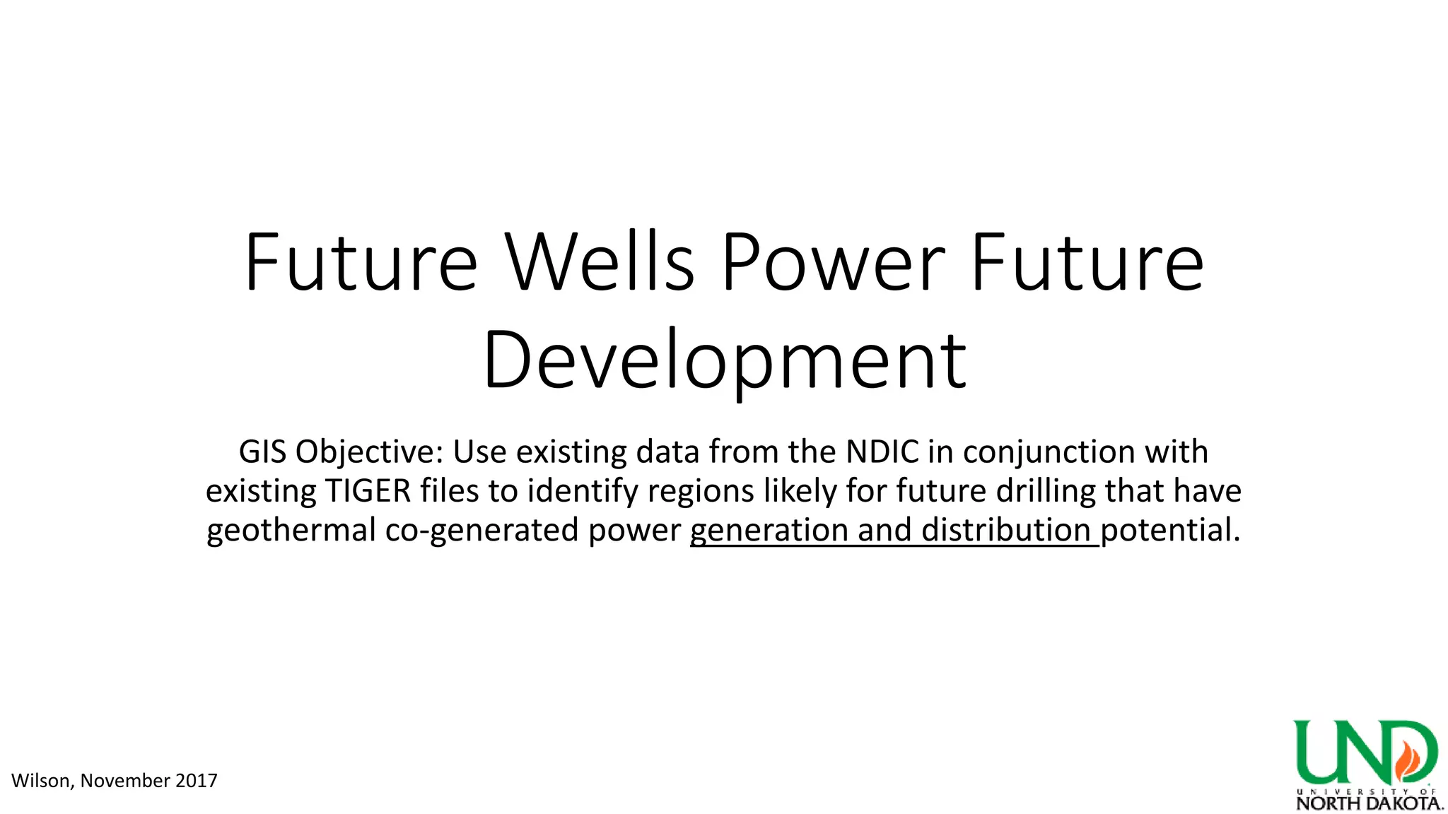 North Dakota O&G Co-Generated Geothermal Power Potential | PPT