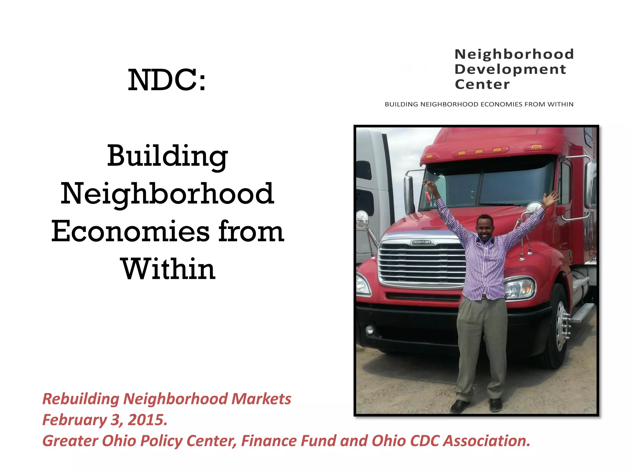 Presentation on the Neighborhood Development Center | PPT | Free Download
