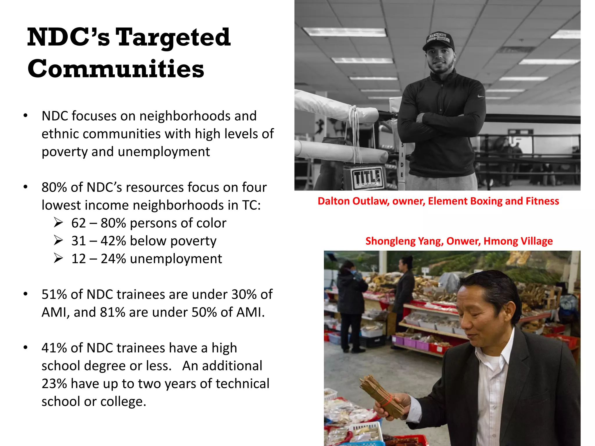 Presentation on the Neighborhood Development Center | PPT