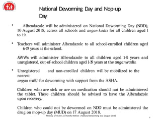 National Deworming day celebrations and importance | PPTX