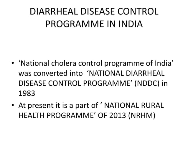 Diarrheal disease control program | PPTX