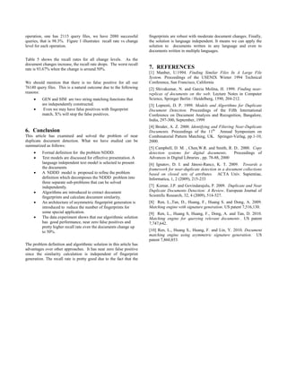 Near Duplicate Document Detection: Mathematical Modeling and Algorithms | PDF