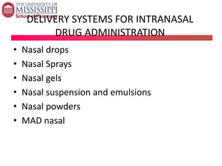 Nasal drug delivery system | PPTX | Lung and Respiratory Health ...
