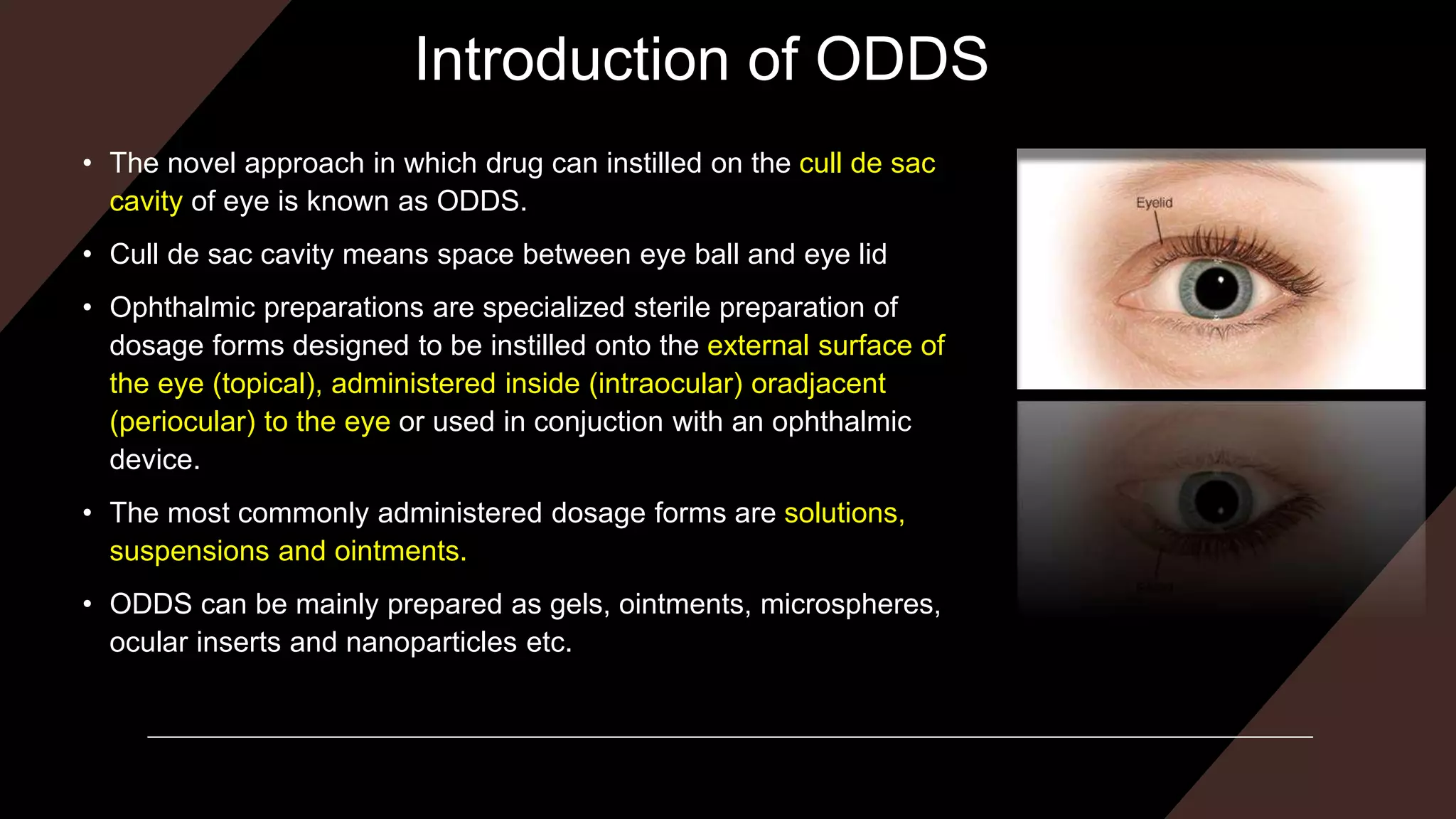 Ocular drug delivery system | PPTX