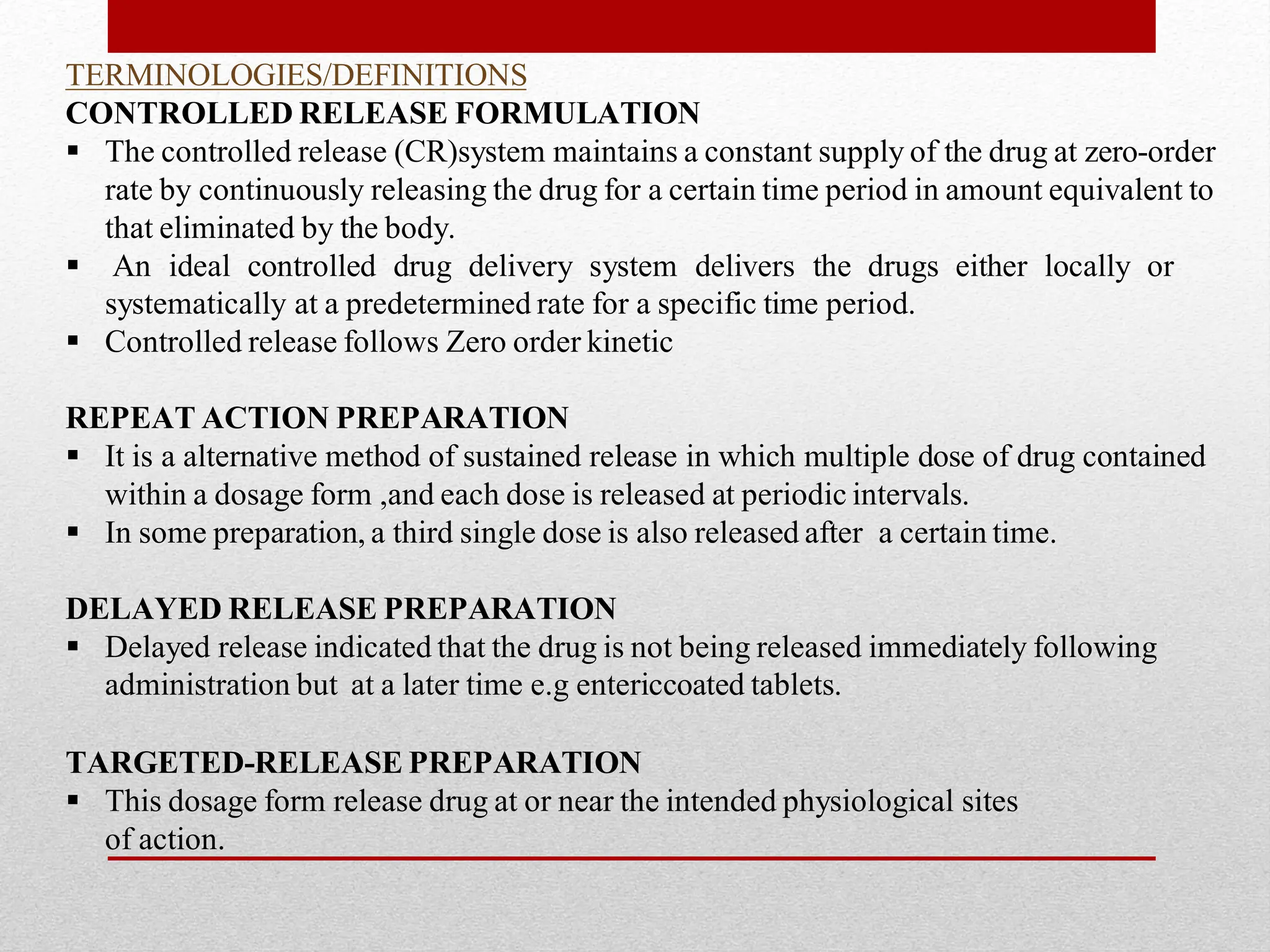 Controlled Drug Delivery System-NDDS UNIT-1 B.Pharm 7th sem | PDF