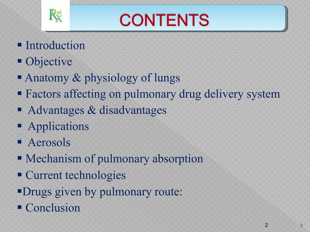 Ndds 10 pulmonary drug delivery system | PPTX