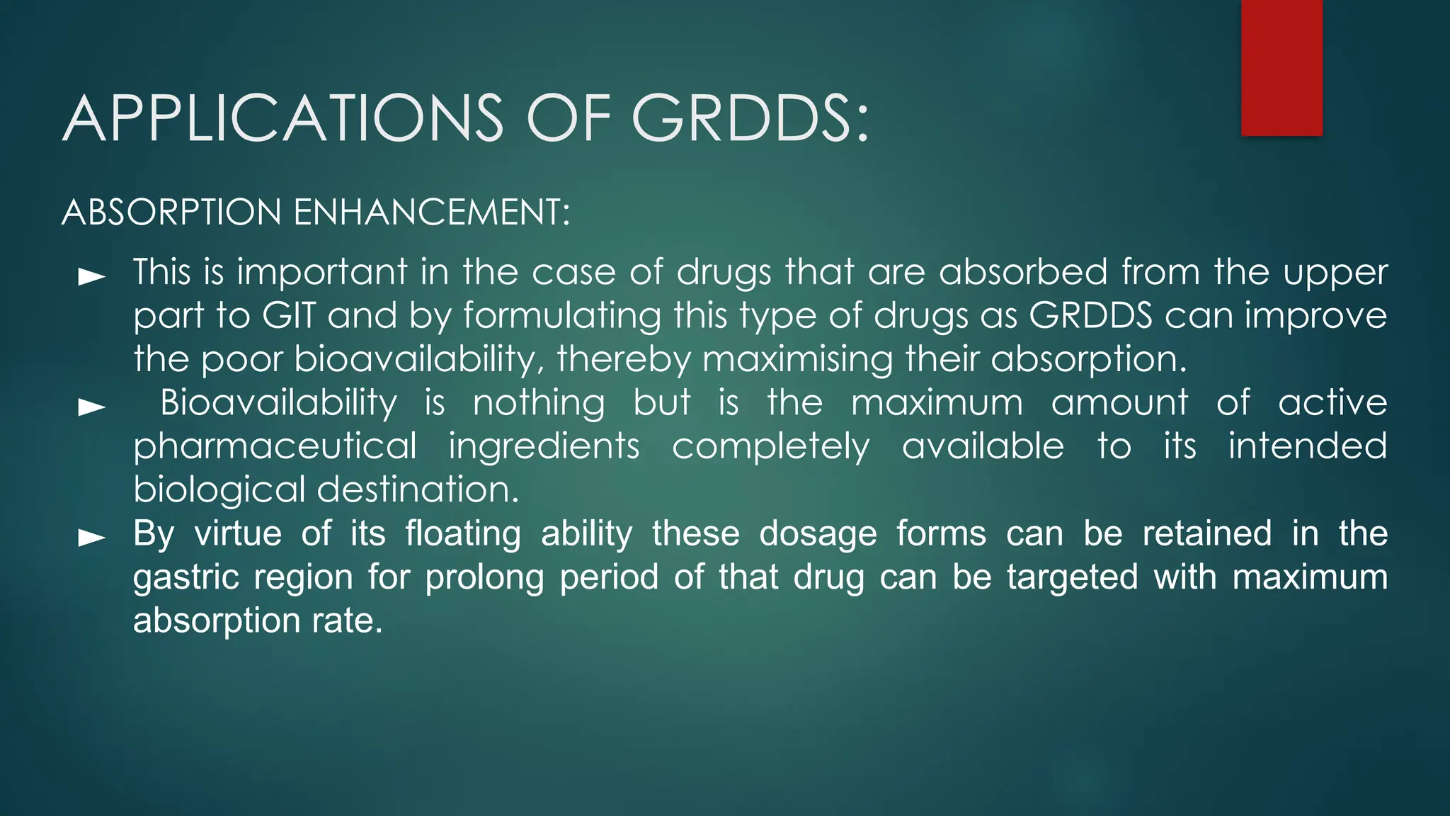 Novel Drug Delivery System GRDDS & Applications.pptx