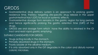 Novel Drug Delivery System GRDDS & Applications.pptx