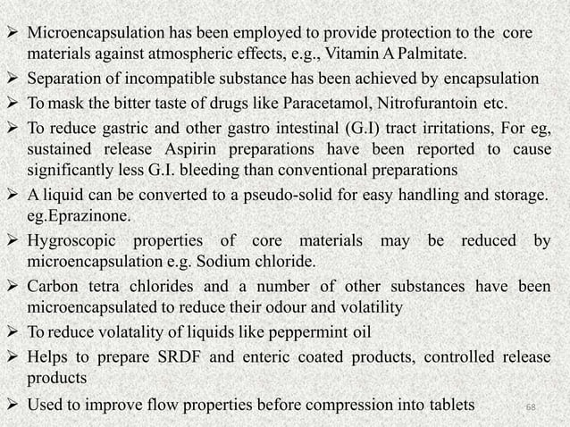 Ndds 4 MICROENCAPSULATION DRUG DELIVERY SYSTEM | PPTX | Physics | Science