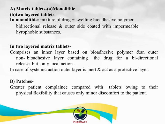 Ndds 5 MUCOADHESIVE DRUG DELIVERY SYSTEM ppt | PPT | Chemistry | Science