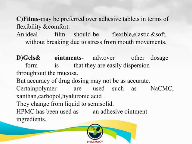 Ndds 5 MUCOADHESIVE DRUG DELIVERY SYSTEM ppt | PPT | Chemistry | Science