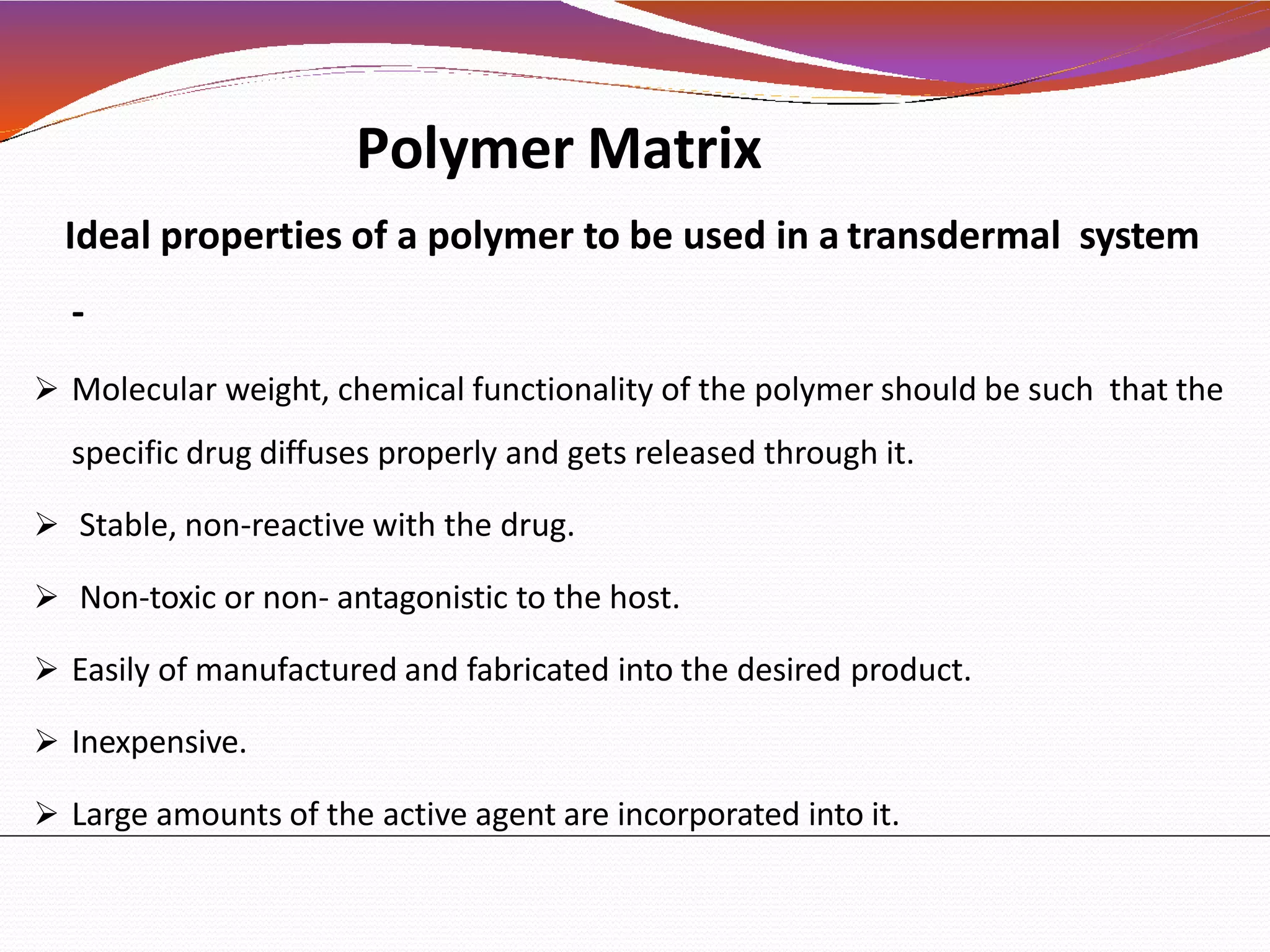 Ndds 7 Transdermal Drug Delivery System | PPTX