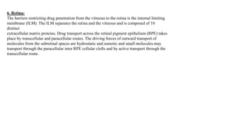 Occural Drug Delivery System : Introduction , intra ocular barrier | PPT