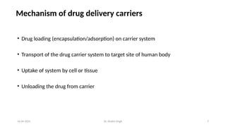 Carrier based novel drug delivery system | PPTX