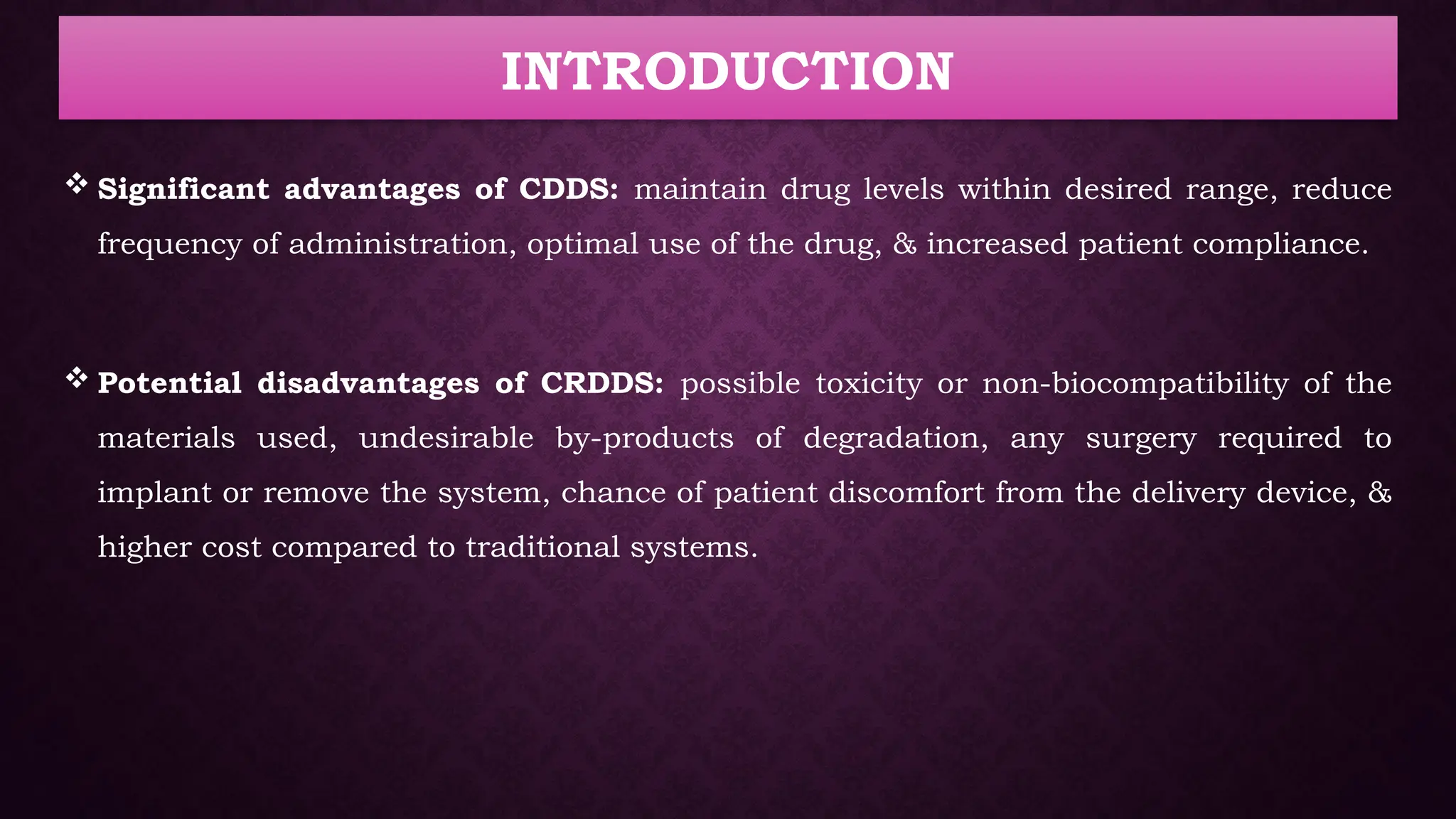 Controlled Drug Delivery System, Unit-I, BP704T: NDDS, Sem-VII, Final ...