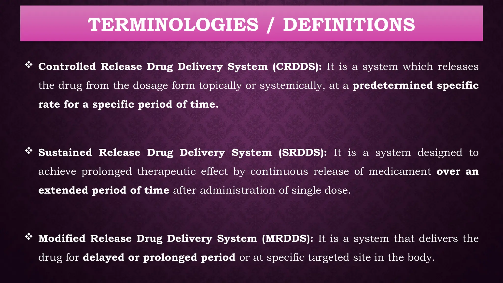 Controlled Drug Delivery System, Unit-I, BP704T: NDDS, Sem-VII, Final ...