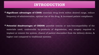Controlled Drug Delivery System, Unit-I, BP704T: NDDS, Sem-VII, Final ...