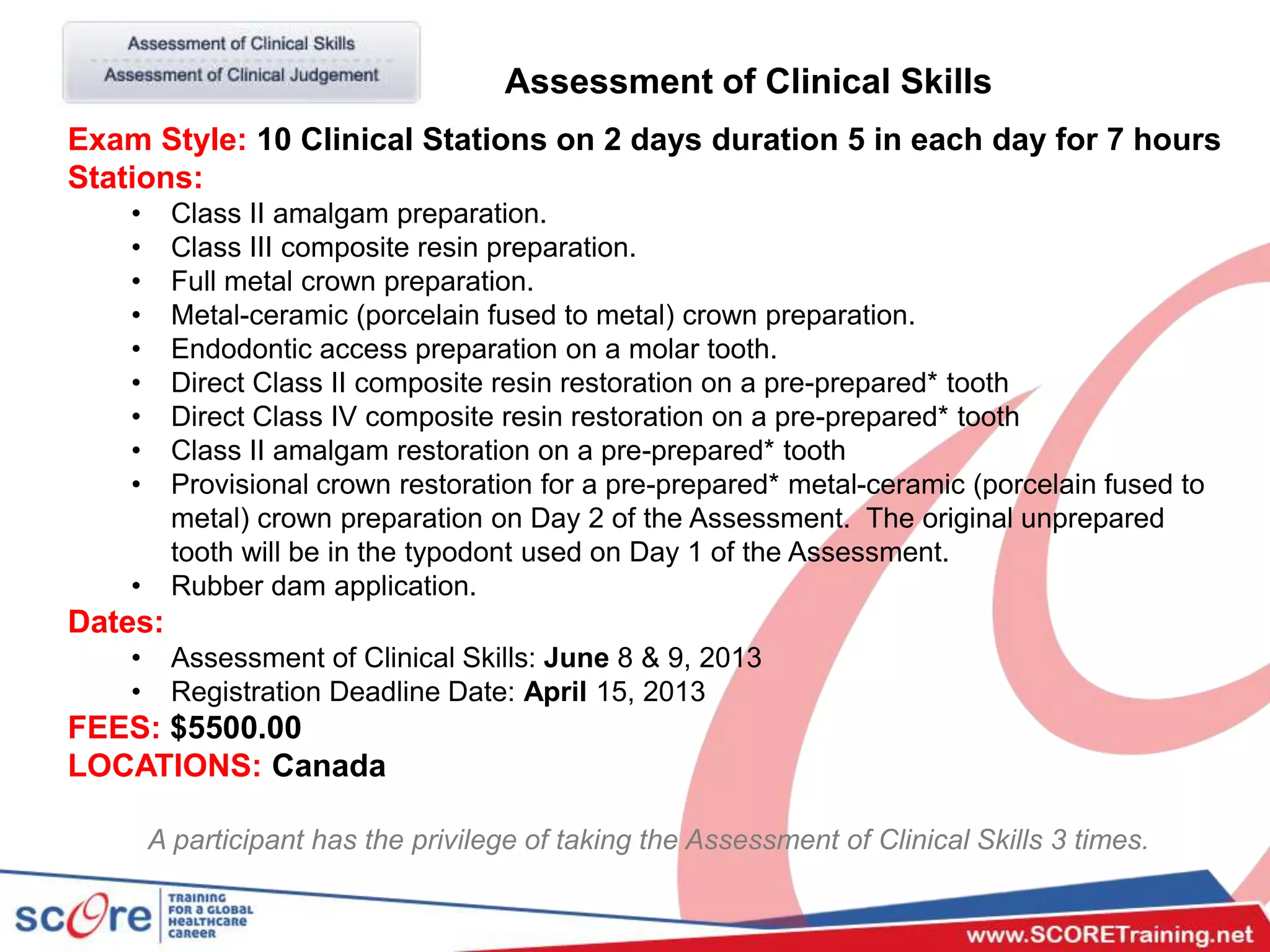 National Dental Examining Board of Canada - NDEB in a Glance | PPT