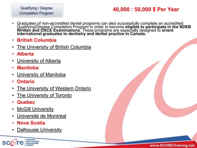 National Dental Examining Board of Canada - NDEB in a Glance | PPT
