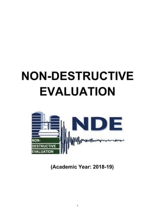 NDE Non Destructive Evaluation | PDF