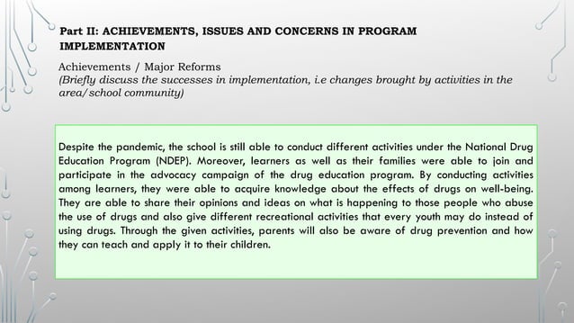 National Drug Education Program-ACR.pptx | Substance Abuse | Diseases ...