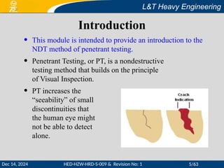 Non Destructive presentation Penetrant Testing | PPT