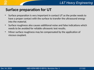 Non Destructive Ultrasonic Testing Presentation | PPT