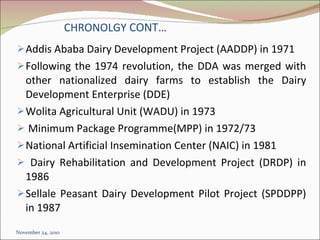Policies and Strategies to Enhance Dairy Development in Ethiopia | PPT