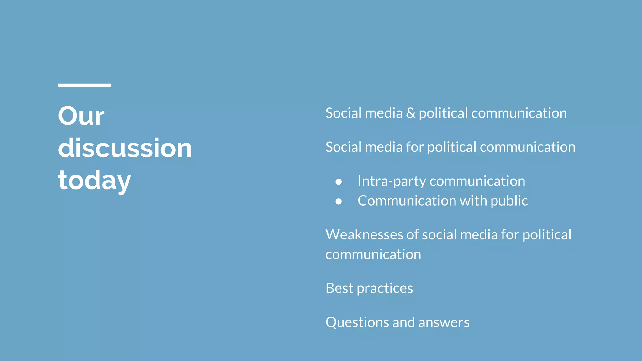 Social Media for Political Communication | PPTX