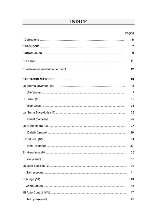 ÍNDICE * Tarot AVALON 2000 * 1ª Edición (Noviembre 2016) | PDF