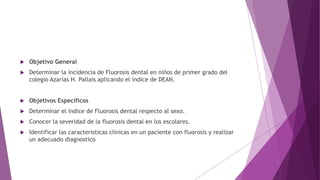 Indice de Dean. Fluorosis dental | PPTX